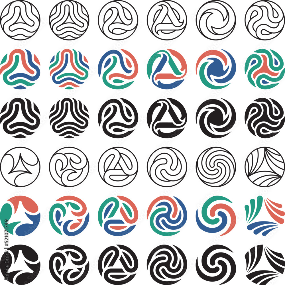 Logo Template. Set of Triangle Logo Templates. Vector Illustration ...