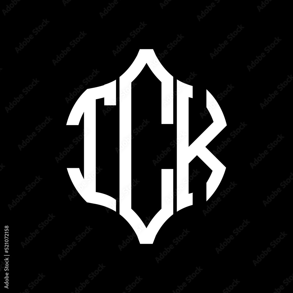 TCK letter logo. TCK best black background vector image. TCK Monogram ...