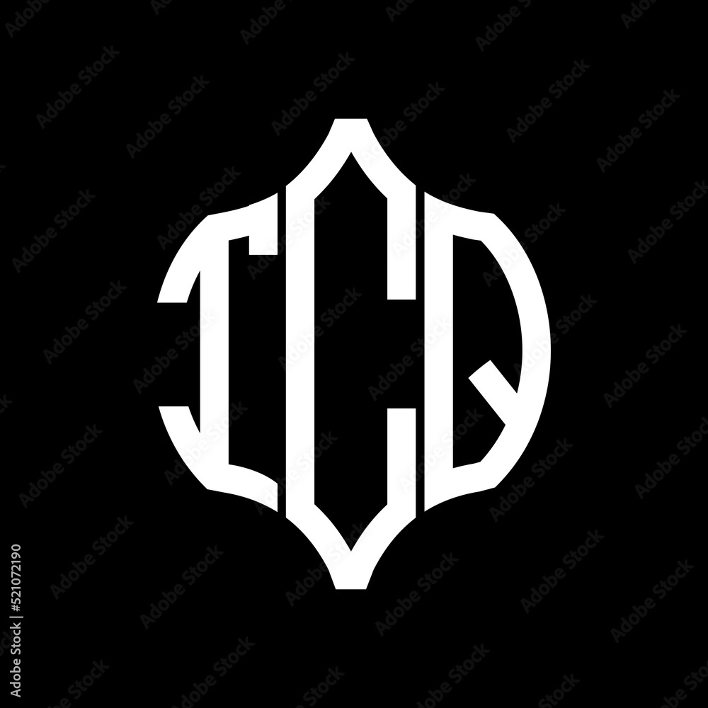 TCQ letter logo. TCQ best black background vector image. TCQ Monogram ...