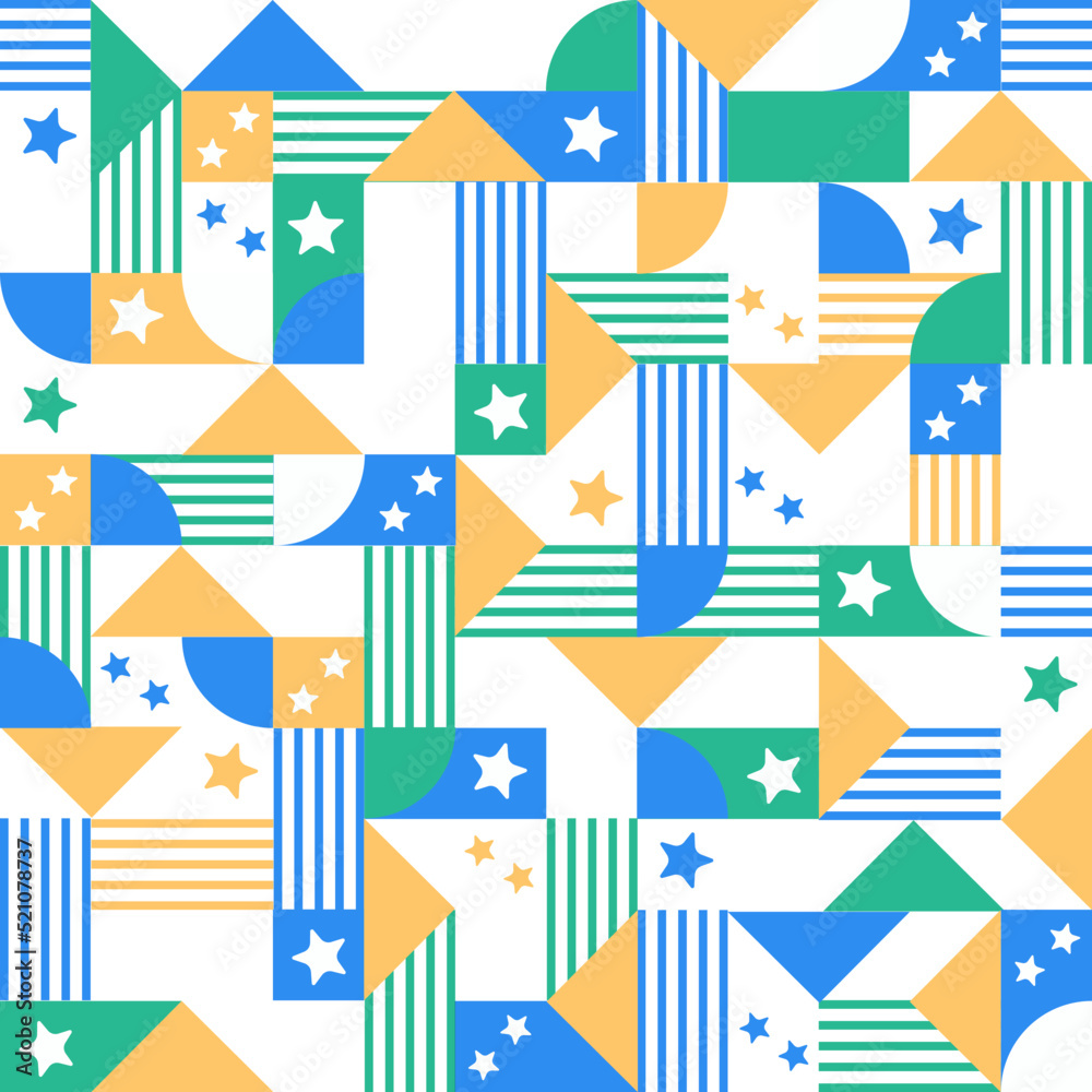 Brazil. Seamless vector pattern with the colors of the Brazilian flag ...