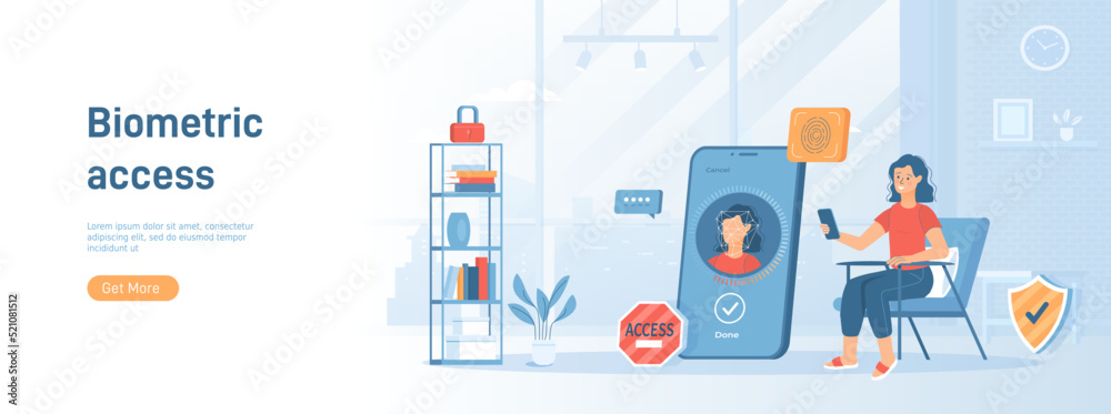 Biometric access control, personal verification. Identification with ...