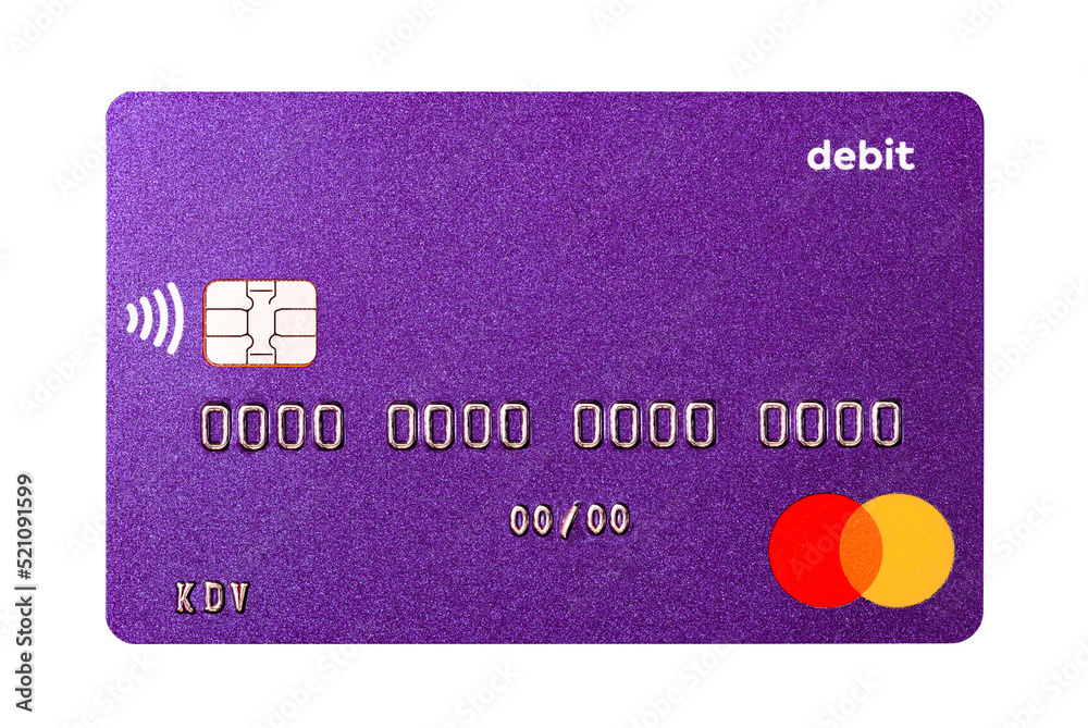 MasterCard Debit card closeup for design purpose Stock Photo | Adobe Stock