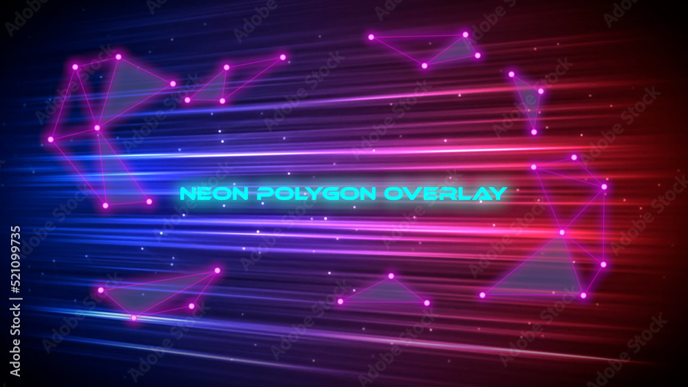 Neon Polygons Overlay Stock Template | Adobe Stock