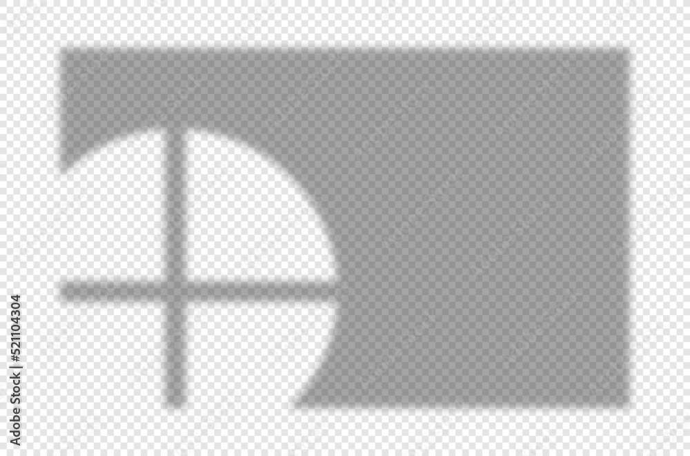 Realistic 3D shadows. Circle divided by two straight lines. Stylish ...
