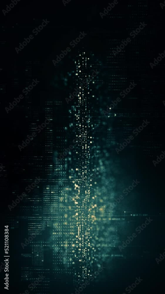 Vertical screen Format : Futuristic abstract de-focus Metaverse data ...