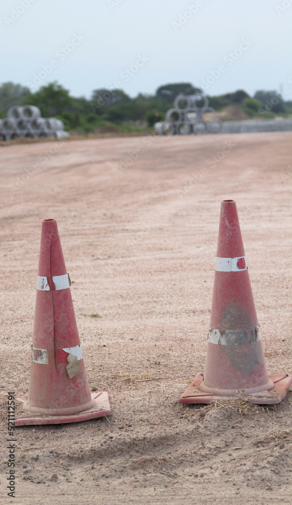 traffic cone is a symbolic device that repairs roads, damaged or broken ...