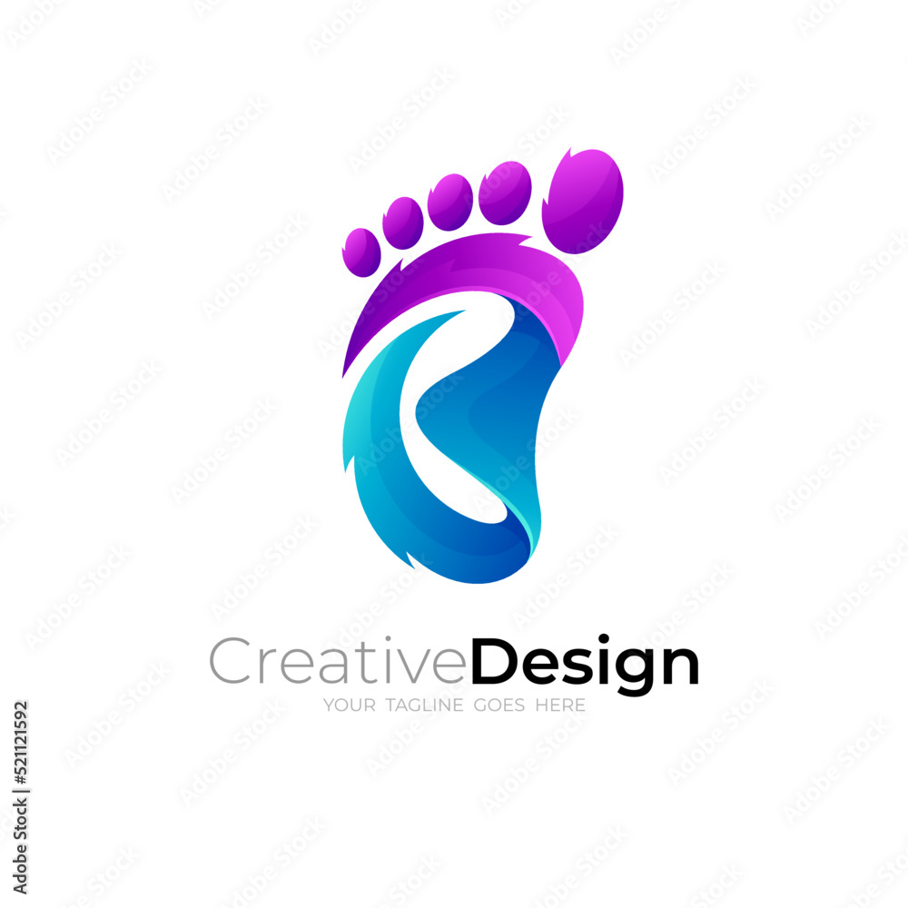 Sole logo and letter B logo design combination, letter B logos Stock ...