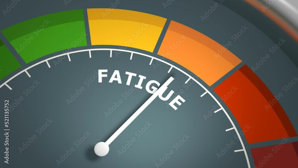 Stockvideo Abstract meter with scale reading high level of fatigue ...