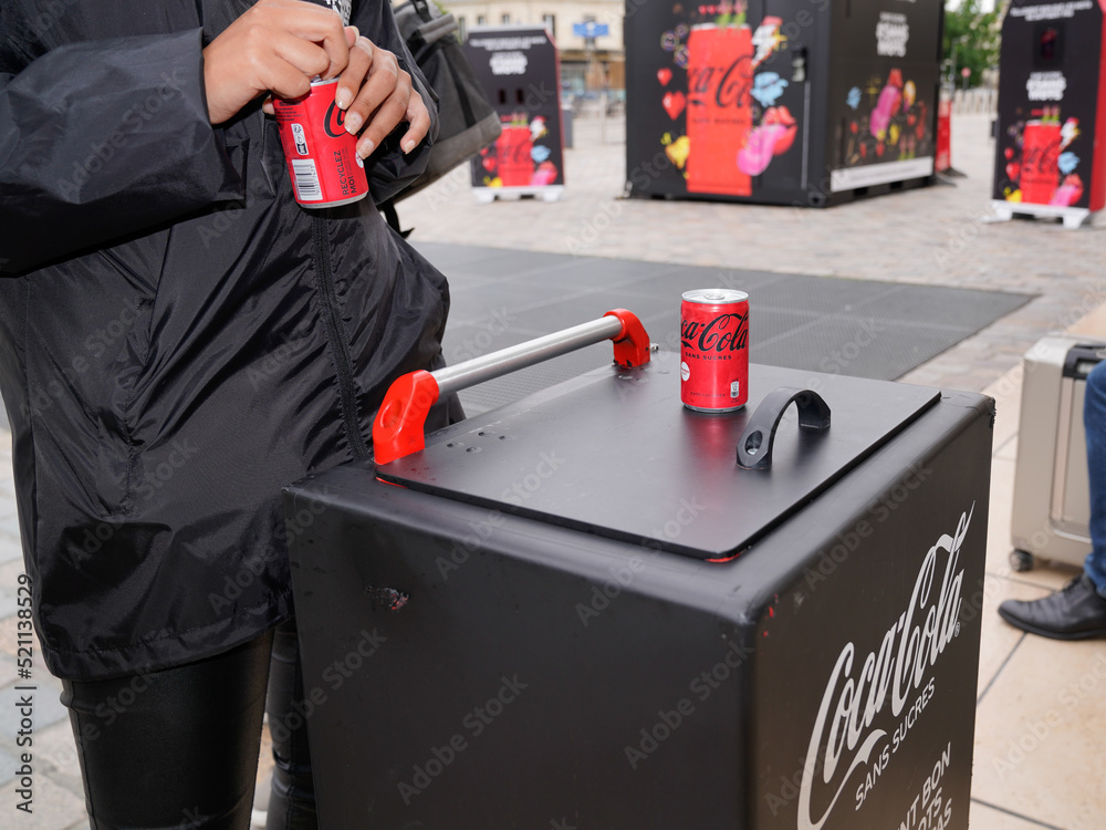 Coca Cola drink ice cold text sign and brand logo of famous soft ...