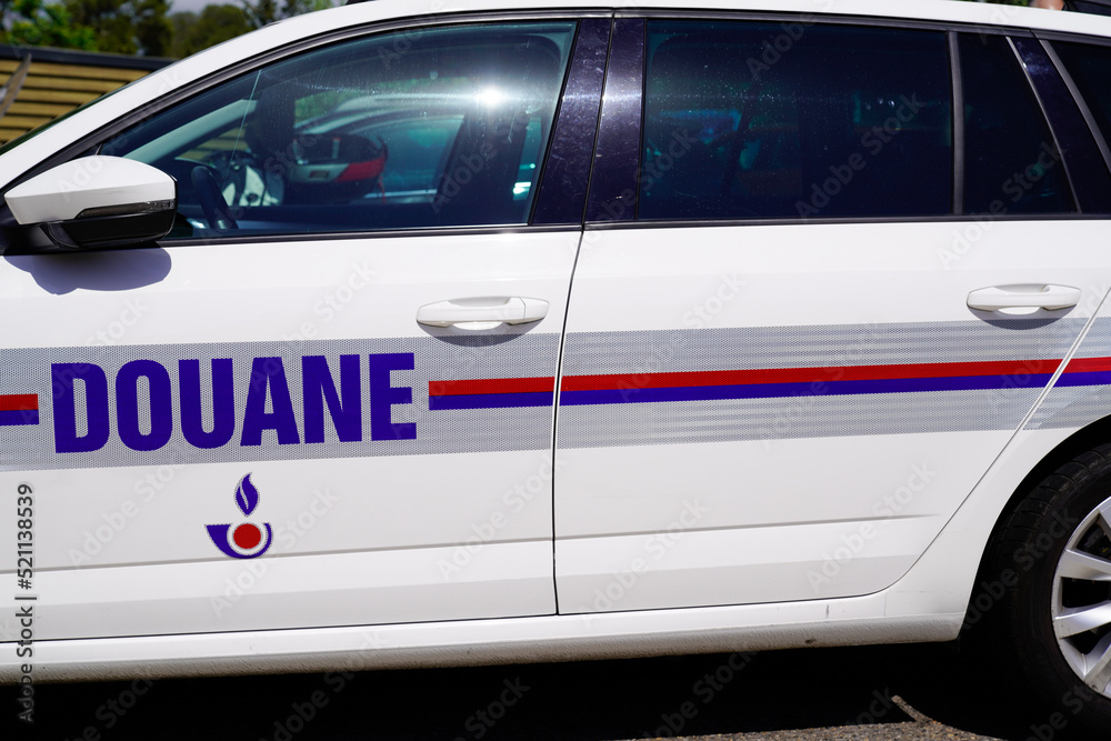 Douane text on skoda car means in french custom house police vehicle ...
