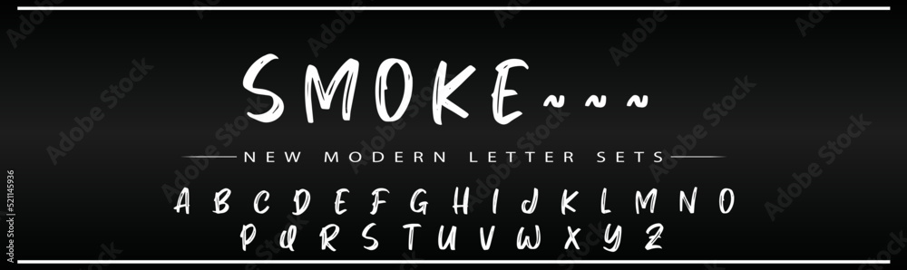 SMOKE Elegant alphabet letters font and number. Classic Lettering ...