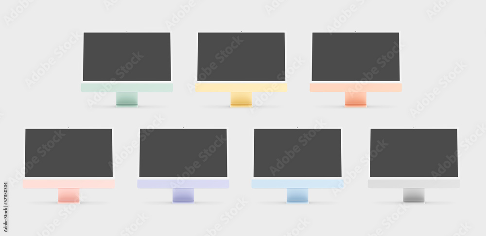 PARIS - France - April 28, 2022: Newly released Apple Imac 24 inch ...
