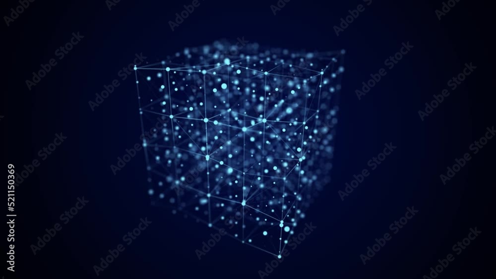 Vidéo Stock Technology Blockchain Concept Visualization Of The Dynamic Flow Of The