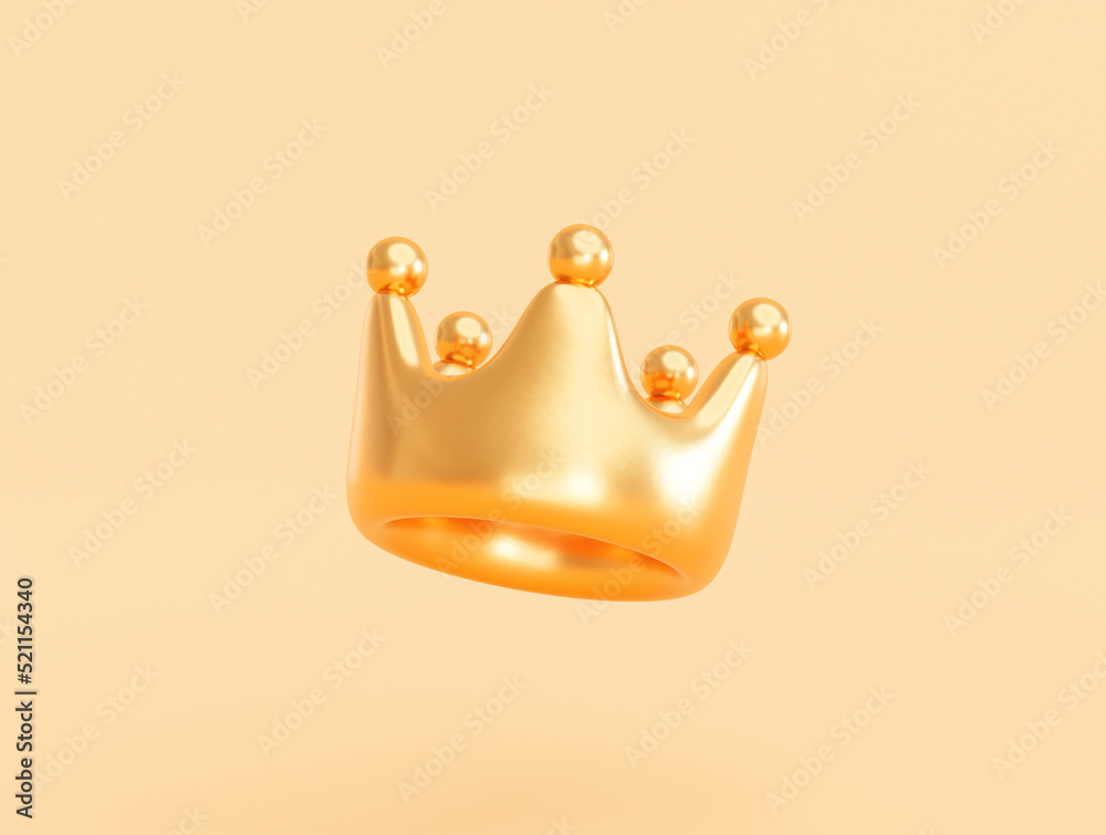 Gold crown winner luxury premium success sign kingdom or princess ...