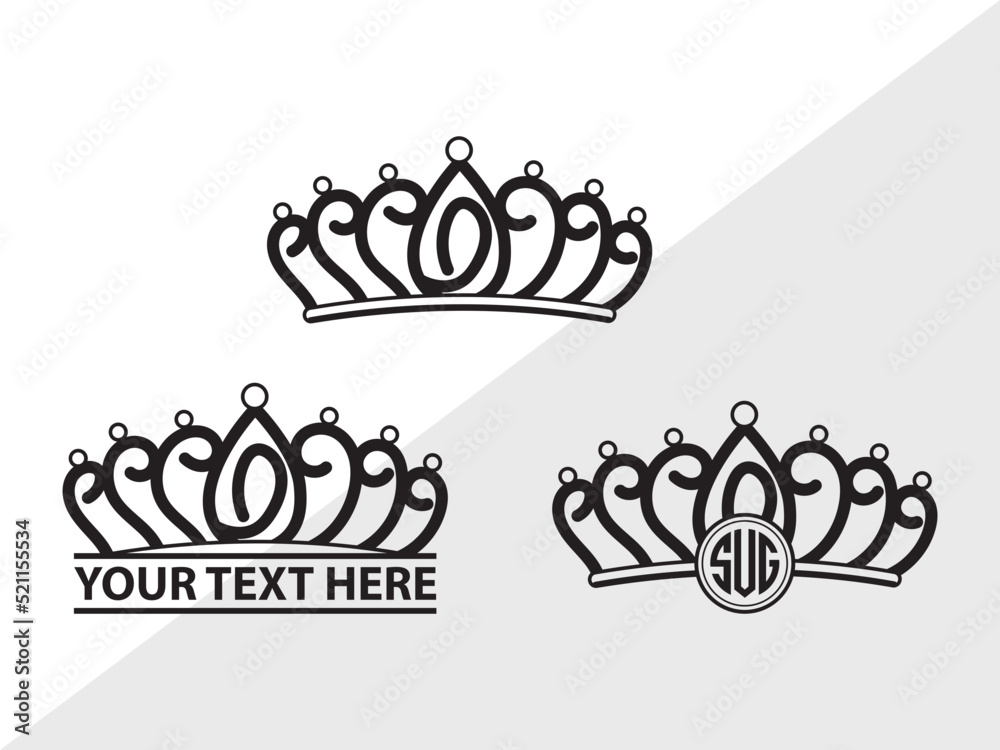Crown Monogram SVG | Tiara Svg | King Crown Svg | Queen Crown Svg ...