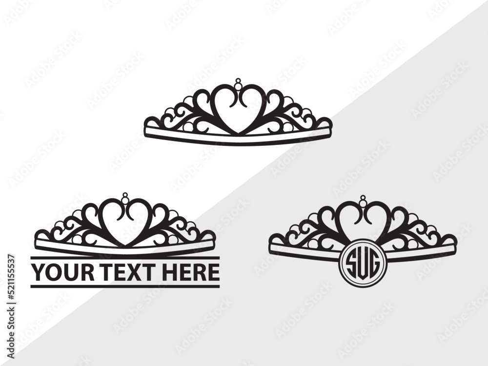 Crown Monogram SVG | Tiara Svg | King Crown Svg | Queen Crown Svg ...