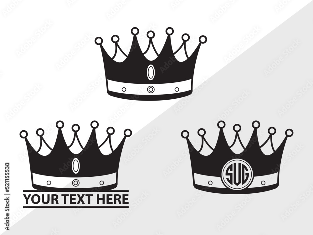 Crown Monogram SVG | Tiara Svg | King Crown Svg | Queen Crown Svg ...
