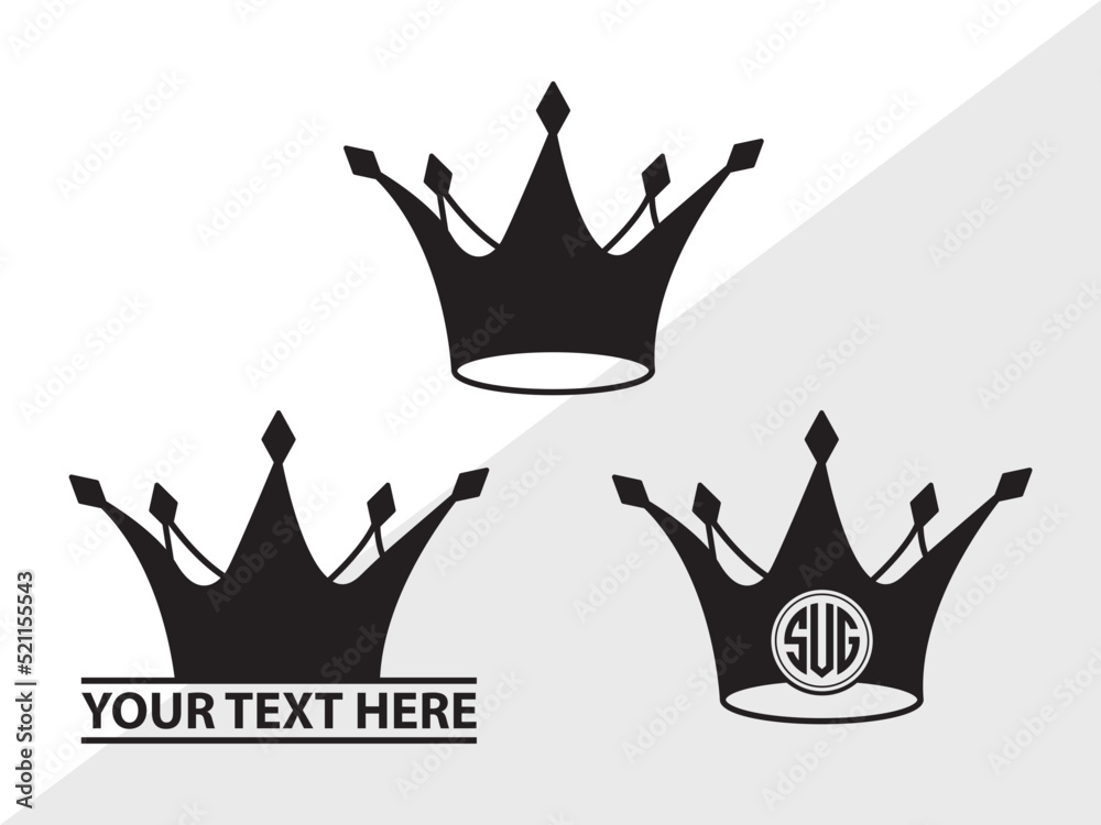 Crown Monogram SVG | Tiara Svg | King Crown Svg | Queen Crown Svg ...