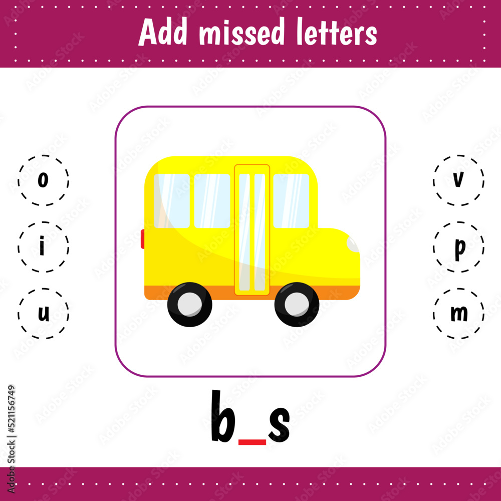 Vetor de Learning English words. Worksheets for kids education for ...