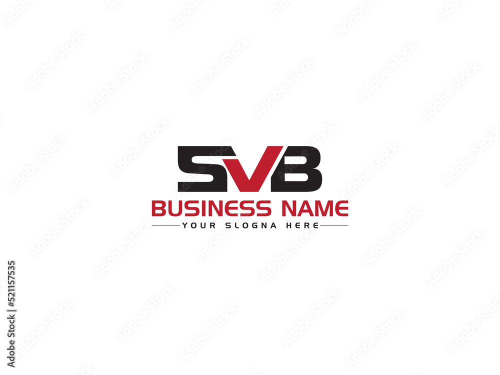 Abstract Svb Logo Letter Design Colorful Sv S V B Logo Icon Vector