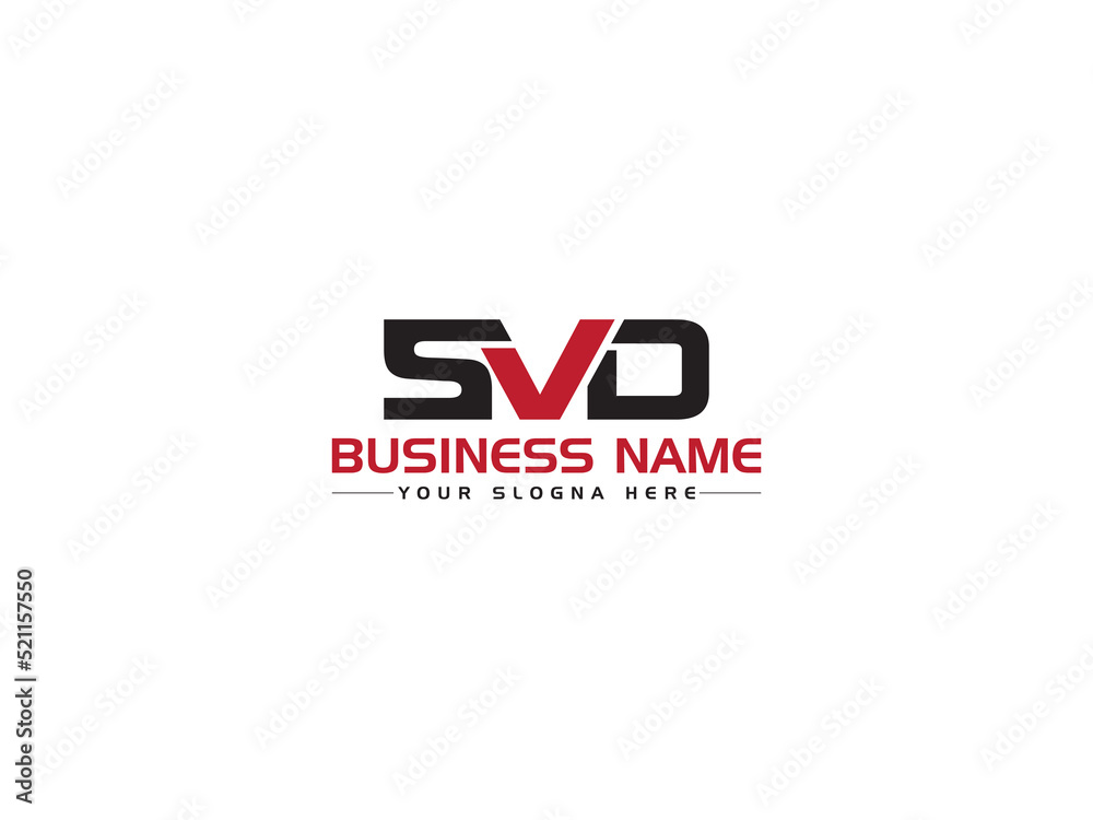 Abstract SVD Logo Letter Design, Colorful SV s v d Logo Icon Vector ...