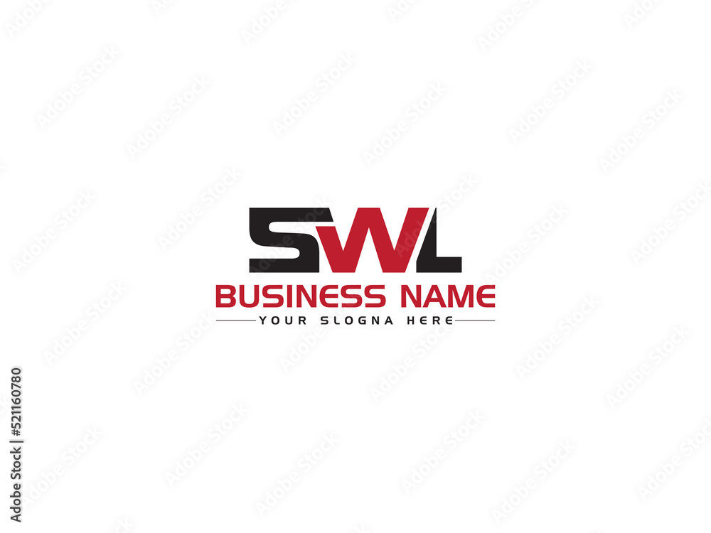 Monogram SWL Logo Letter, Creative SW s w l Logo Icon Vector Image ...