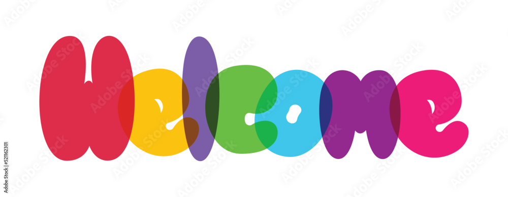 Welcome letter word Stock Vector | Adobe Stock