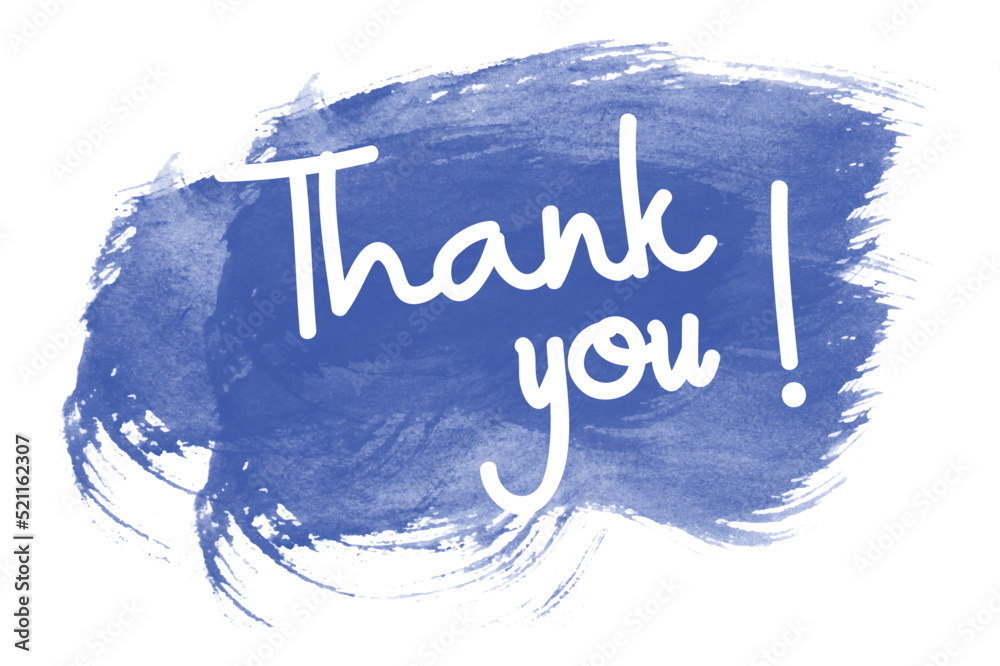 Thank you letter on paint brush stroke Stock ベクター | Adobe Stock