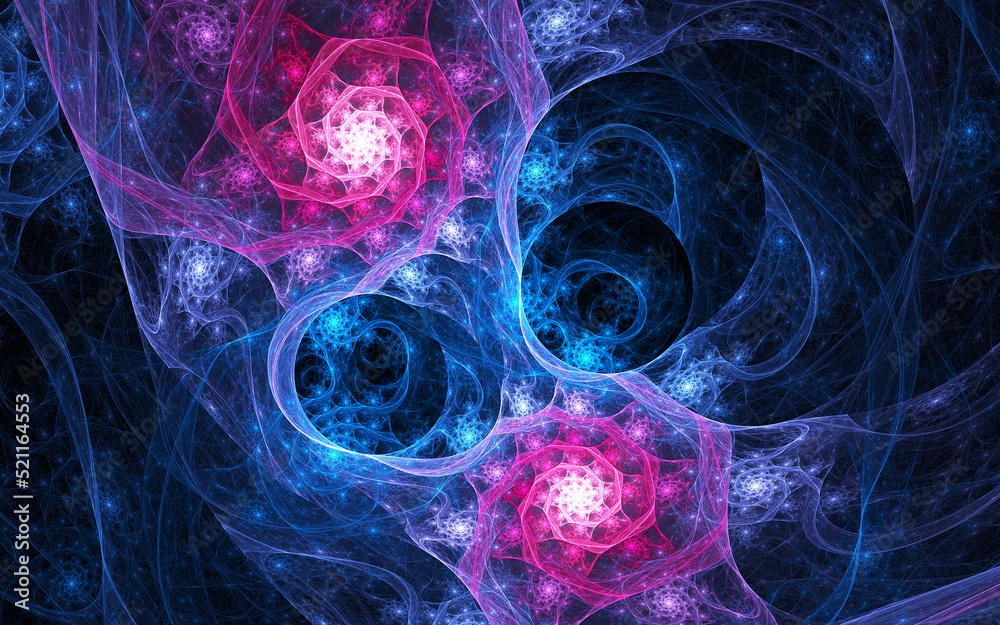 Abstract fractal patterns and shapes. Beautiful abstract background ...