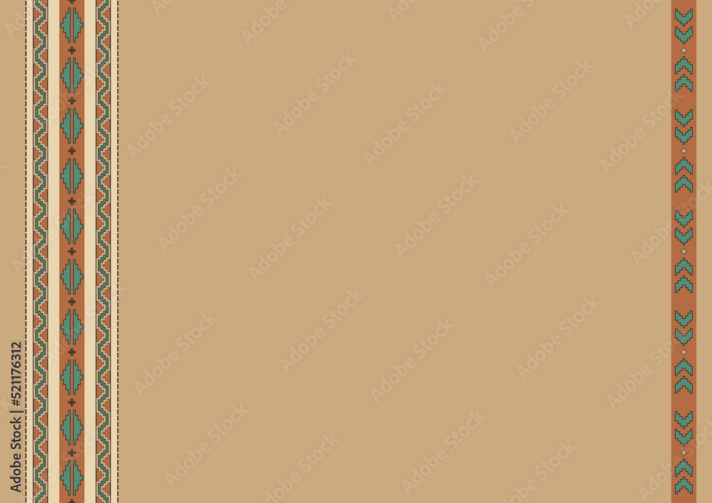 Ethnic tribal pattern background with copy space for text. Mexican ...