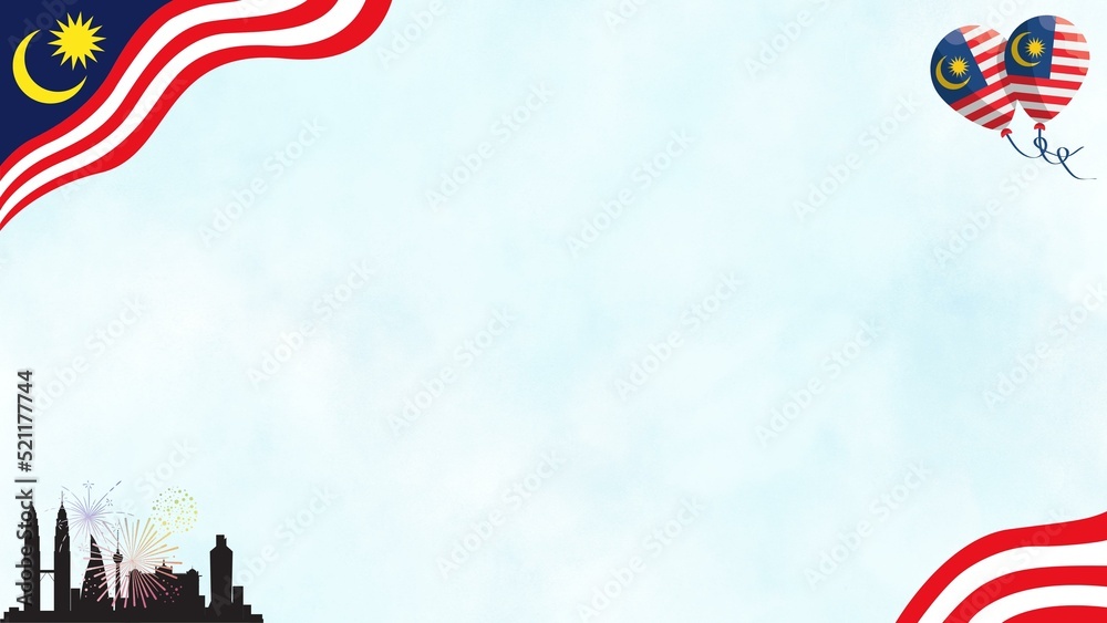 Background with copy space area for Independence Day of Malaysia ...