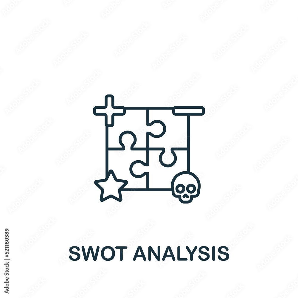 Swot Analysis icon. Monochrome simple icon for templates, web design ...
