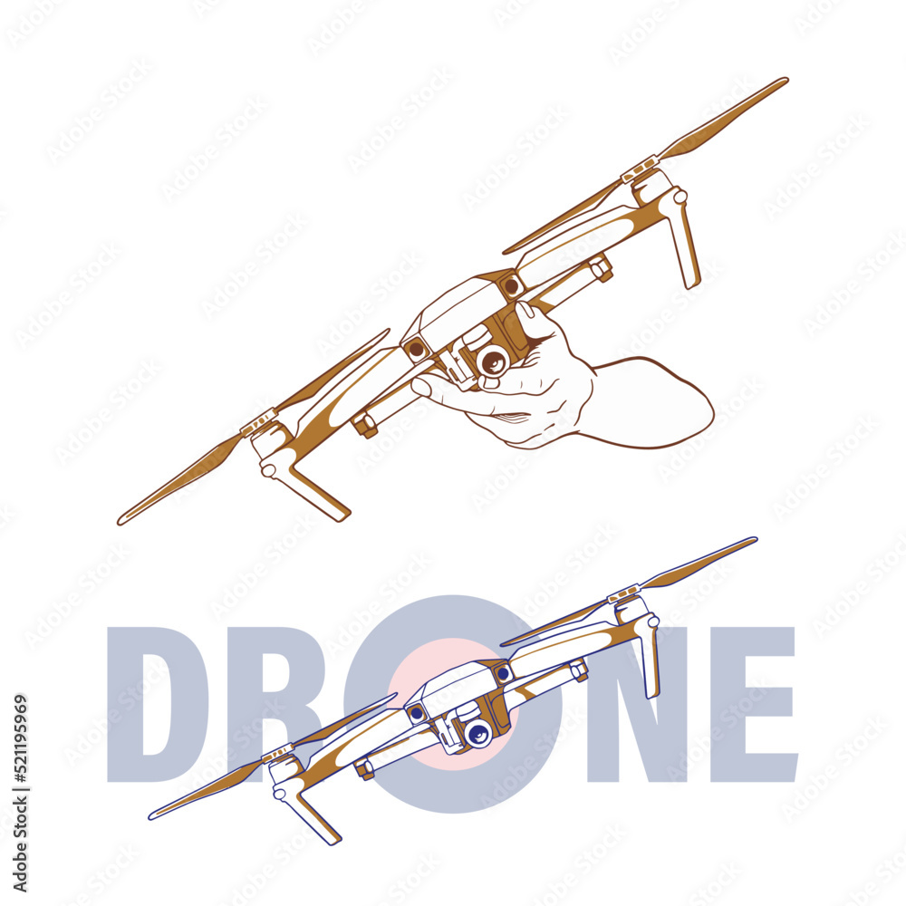 Drone. Logo and corporate identity Stock Vector | Adobe Stock