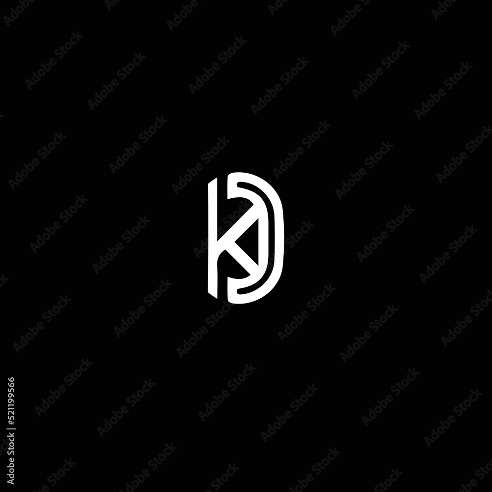 KD KD Logo Design, Creative Minimal Letter KD KD Monogram Stock Vector ...