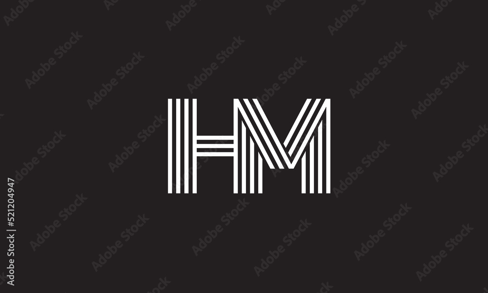 Alphabet letter icon logo HM Stock Vector | Adobe Stock