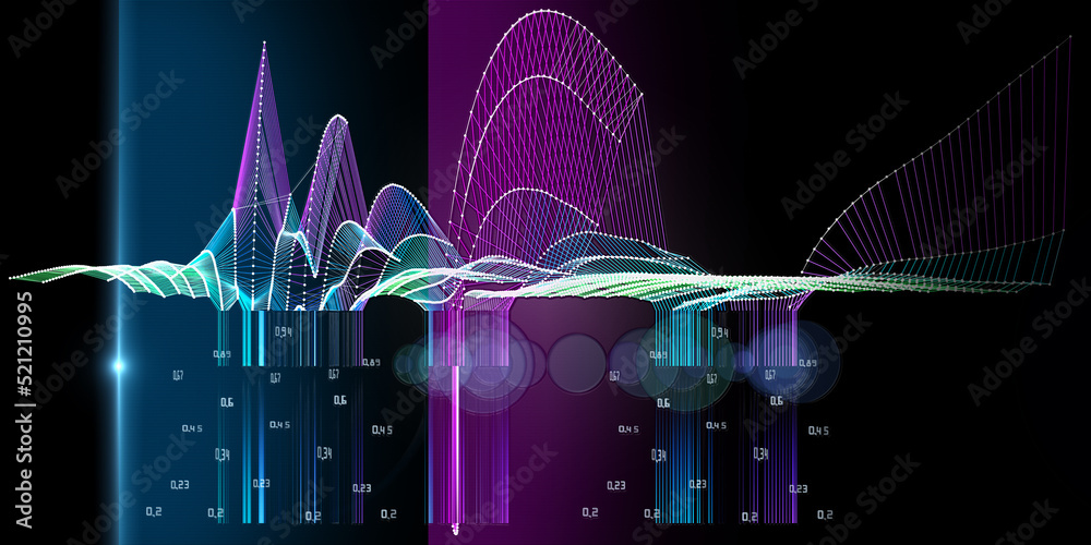 Abstract background board virtual graph grid with lines. Presentation ...