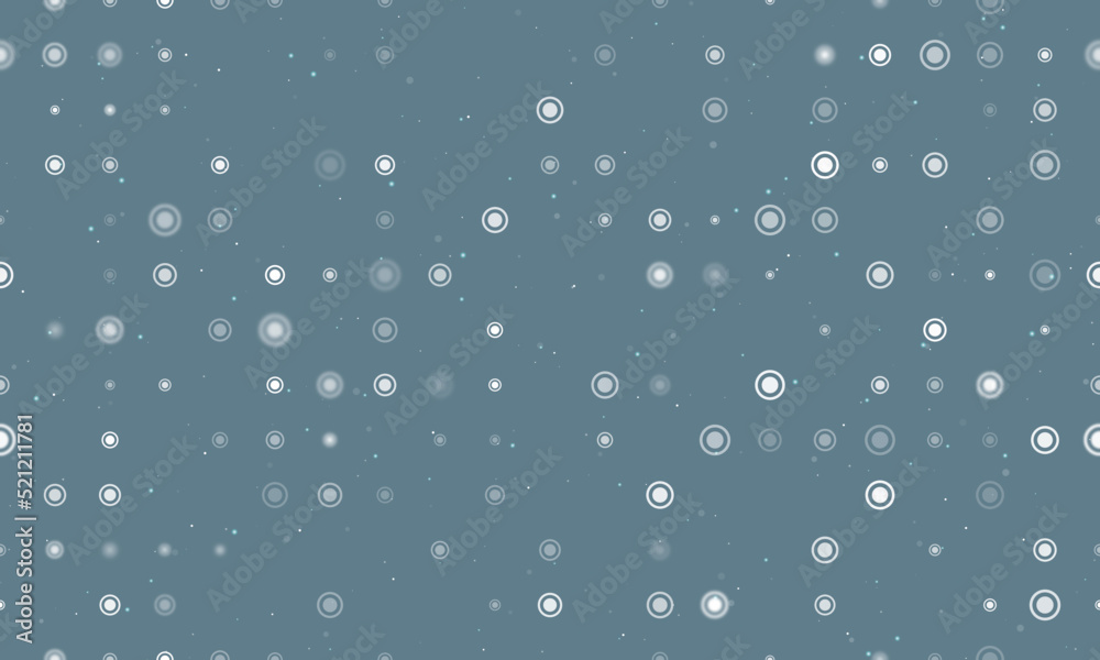 Seamless background pattern of evenly spaced white radio button symbols ...