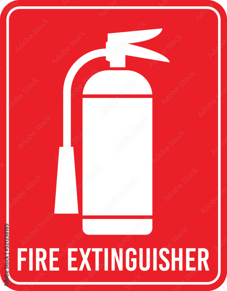 fire extinguisher sign vector Stock Vector | Adobe Stock