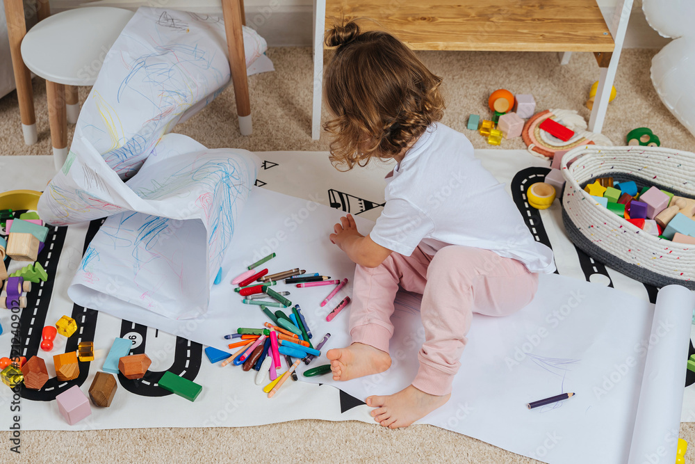 Messy Kids Room Drawing