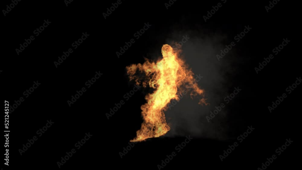 Character Fire,Animation dancing burning, Ghost halloween. included in ...