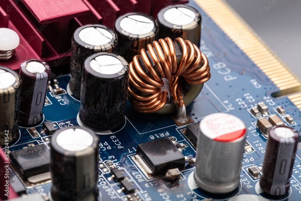 Computer motherboard board with circuit and chip Stock Photo | Adobe Stock