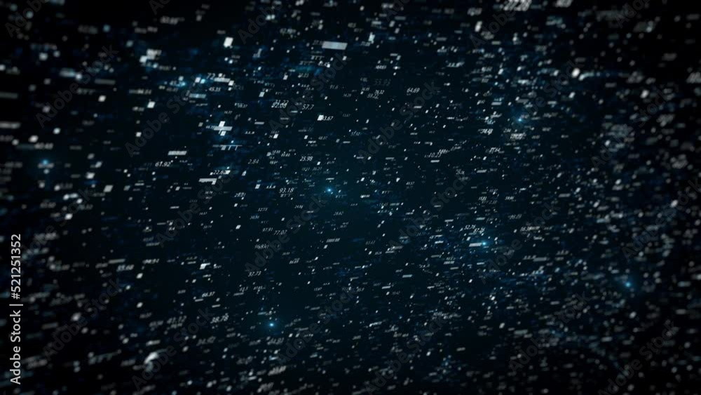 Big Data Digital Business Hitech Background/ 4k animation of an ...