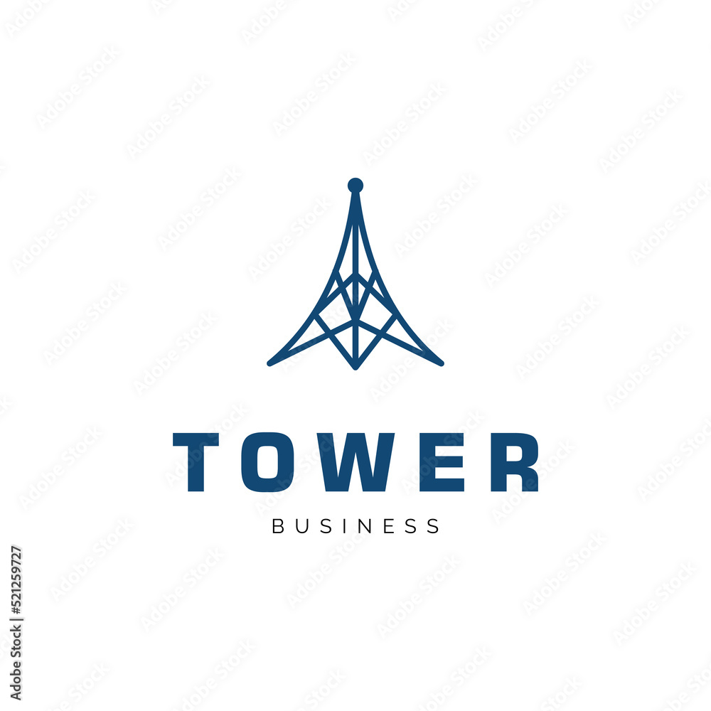 Vetor de Tower icon logo design inspiration do Stock | Adobe Stock