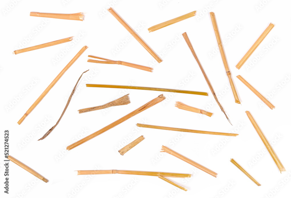 Pattern straw isolated on white background for design and construction ...