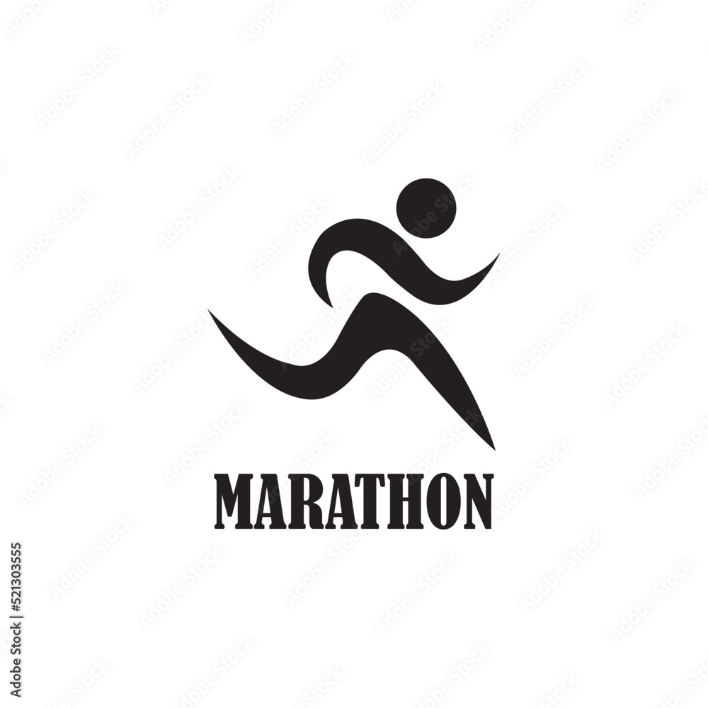 run marathon icon logo vector design template Stock-Vektorgrafik ...