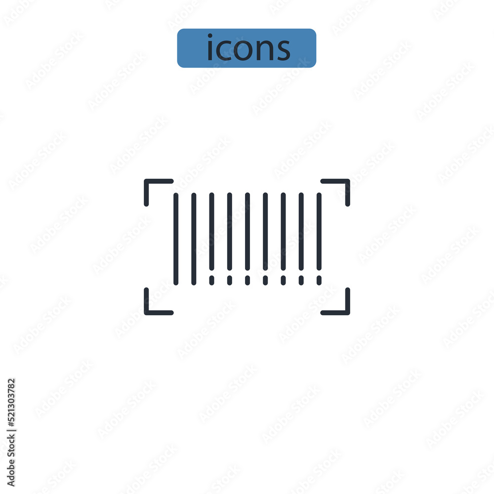 barcode icons symbol vector elements for infographic web Stock Vector ...