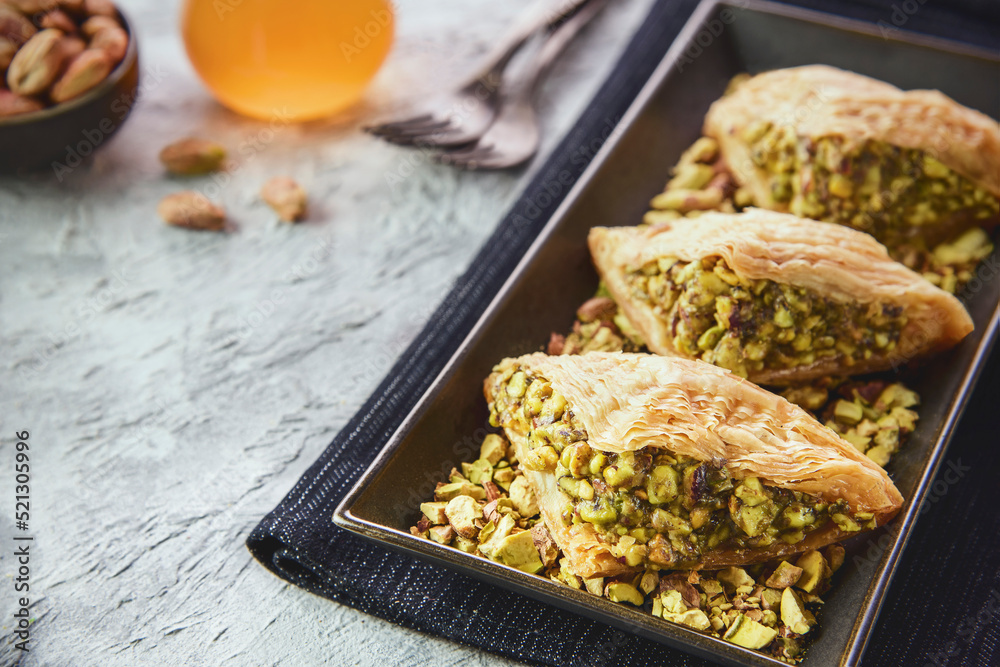 Arabic Cuisine; Traditional Arabic Dessert "Warbat" or "Shaabiyat" It ...