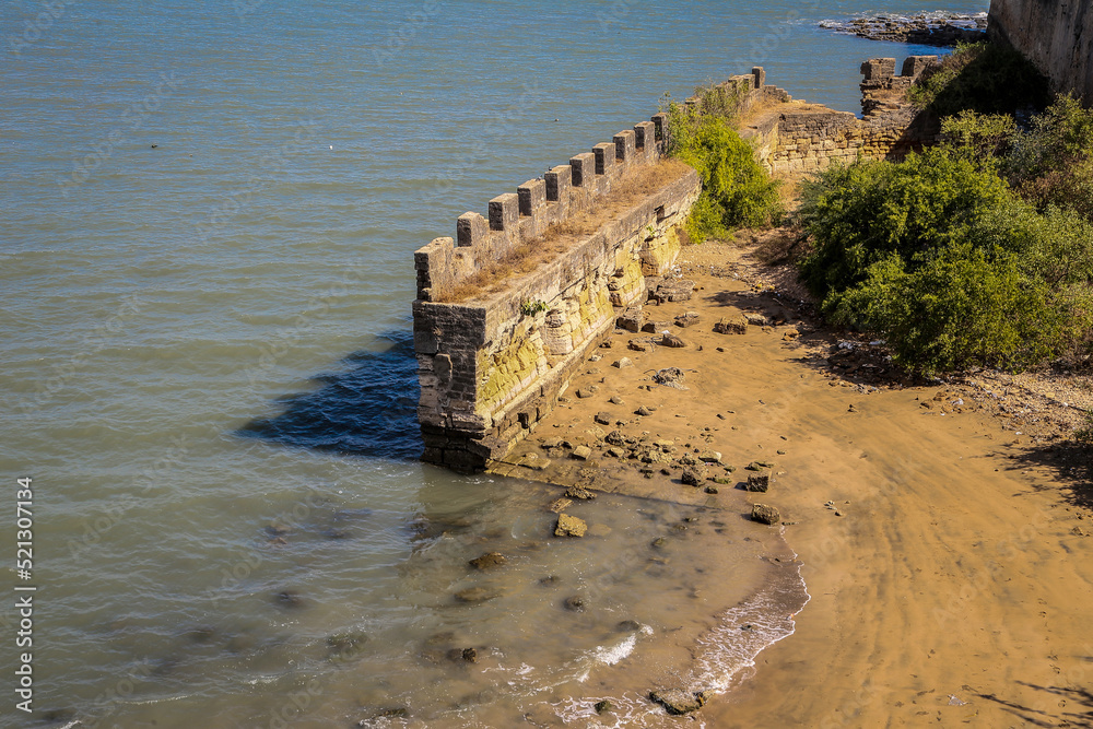 diu gujarat india february 20 - 2022 : diu fort unian teratory view ...