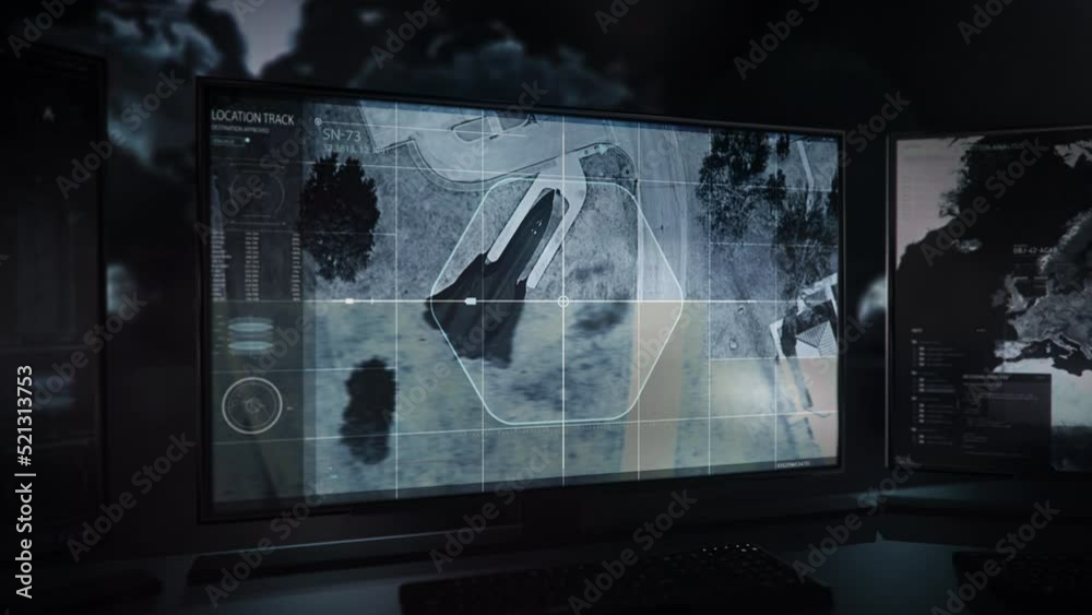Advanced Artificial Intelligence Tracking Position Of Spy Stealth ...