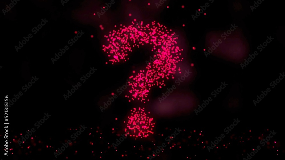 Animation of plexus network from question symbol on colorful background ...